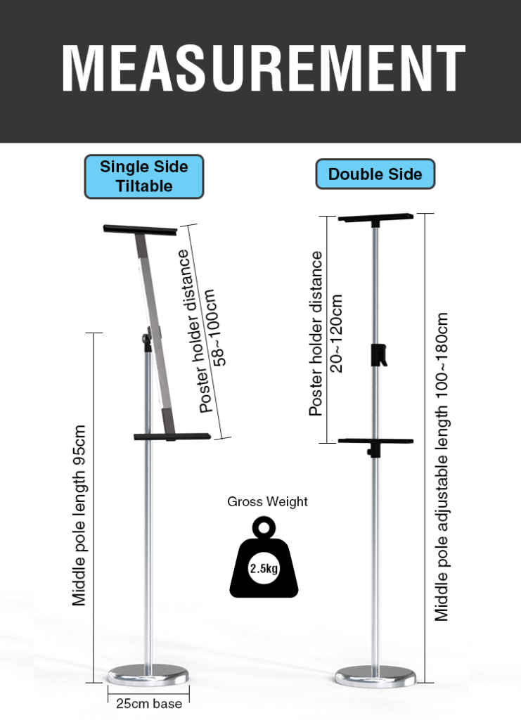 Randle Stainless Steel Foamboard Poster Stand - UDO | Basic Applied